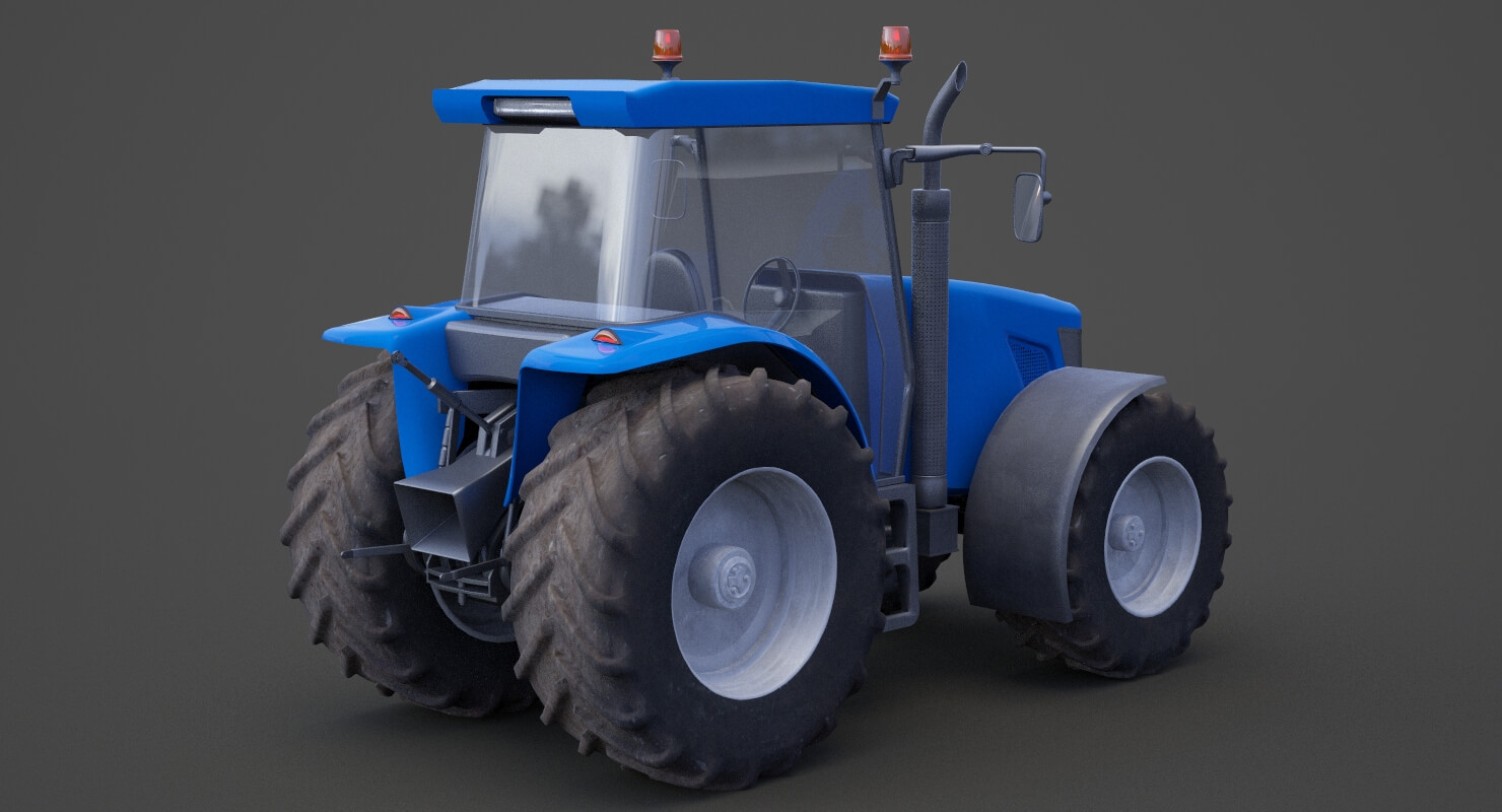 Generic Tractor 04 - 3D Model by sky3dstudios69
