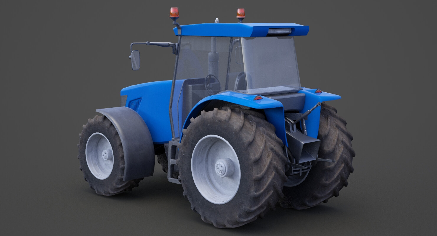 Generic Tractor 04 - 3D Model by sky3dstudios69