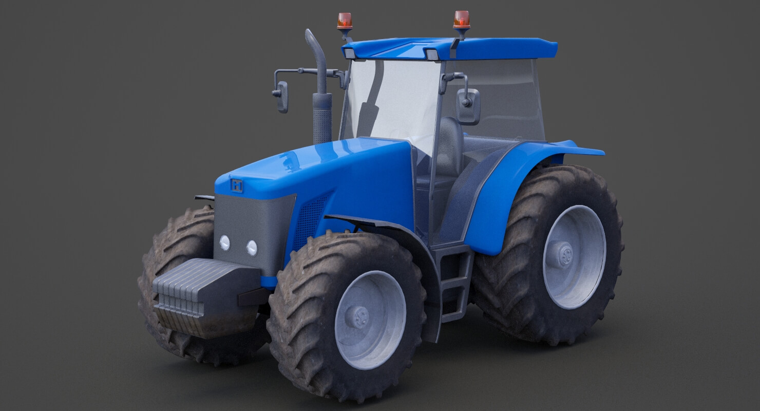 Generic Tractor 04 - 3D Model by sky3dstudios69