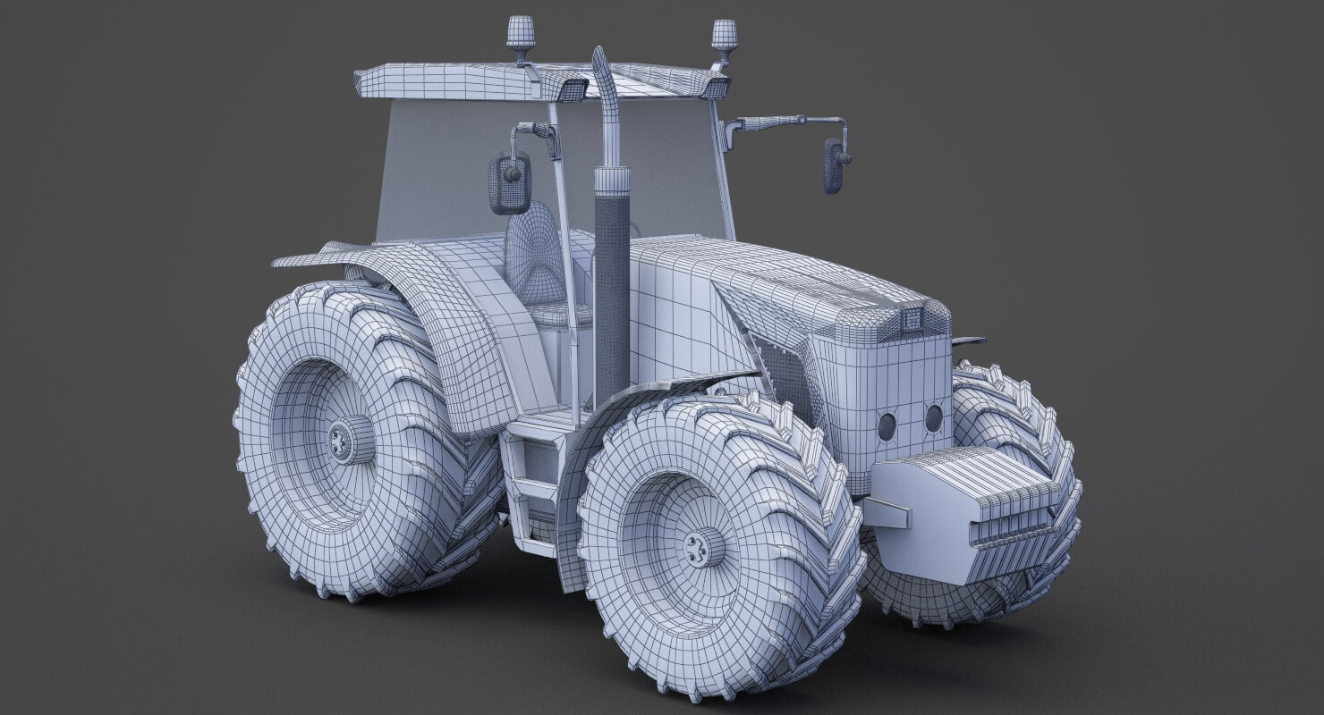 Generic Tractor 04 - 3D Model by sky3dstudios69
