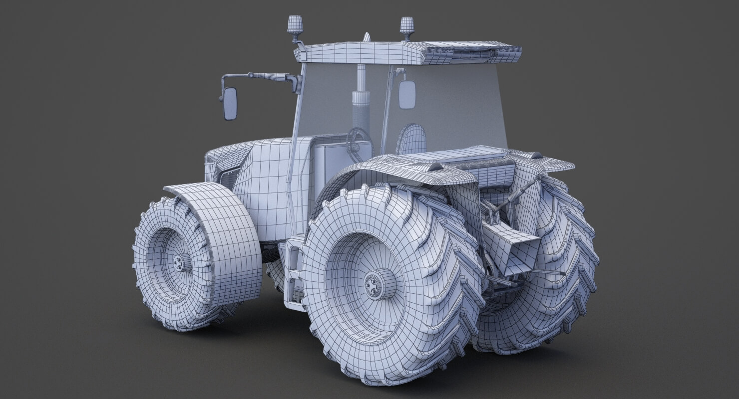 Generic Tractor 04 - 3D Model by sky3dstudios69