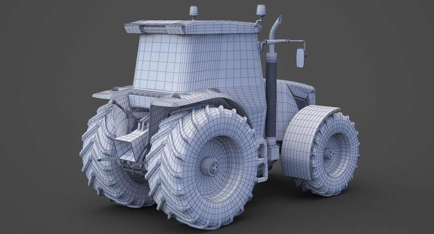 Generic Tractor 04 - 3D Model by sky3dstudios69