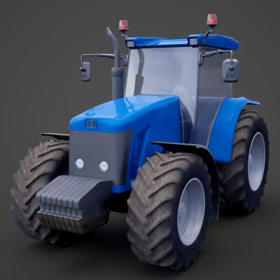 Generic Tractor 04 - 3D Model by sky3dstudios69