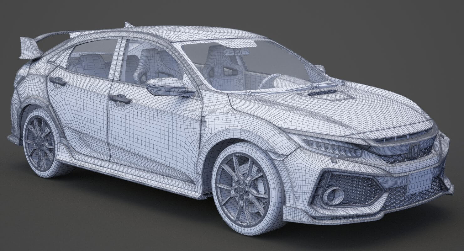 Honda Civic Type R 2018 - 3D Model by sky3dstudios69
