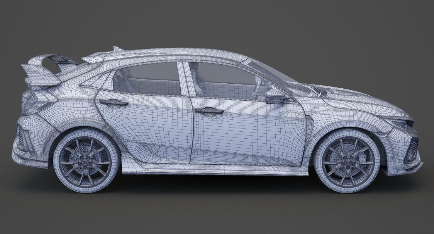 Honda Civic Type R 2018 - 3D Model by sky3dstudios69