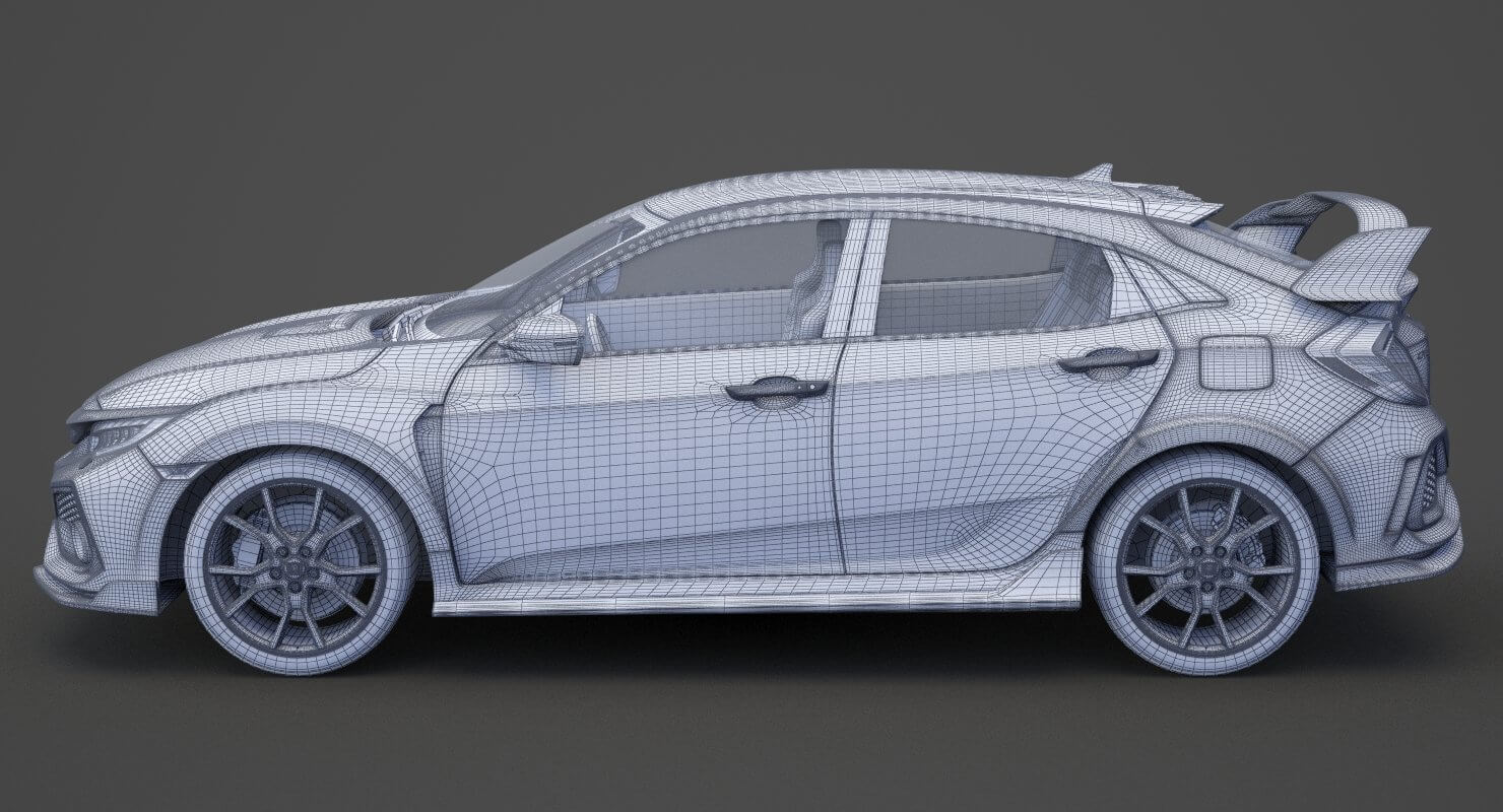 Honda Civic Type R 2018 - 3D Model by sky3dstudios69