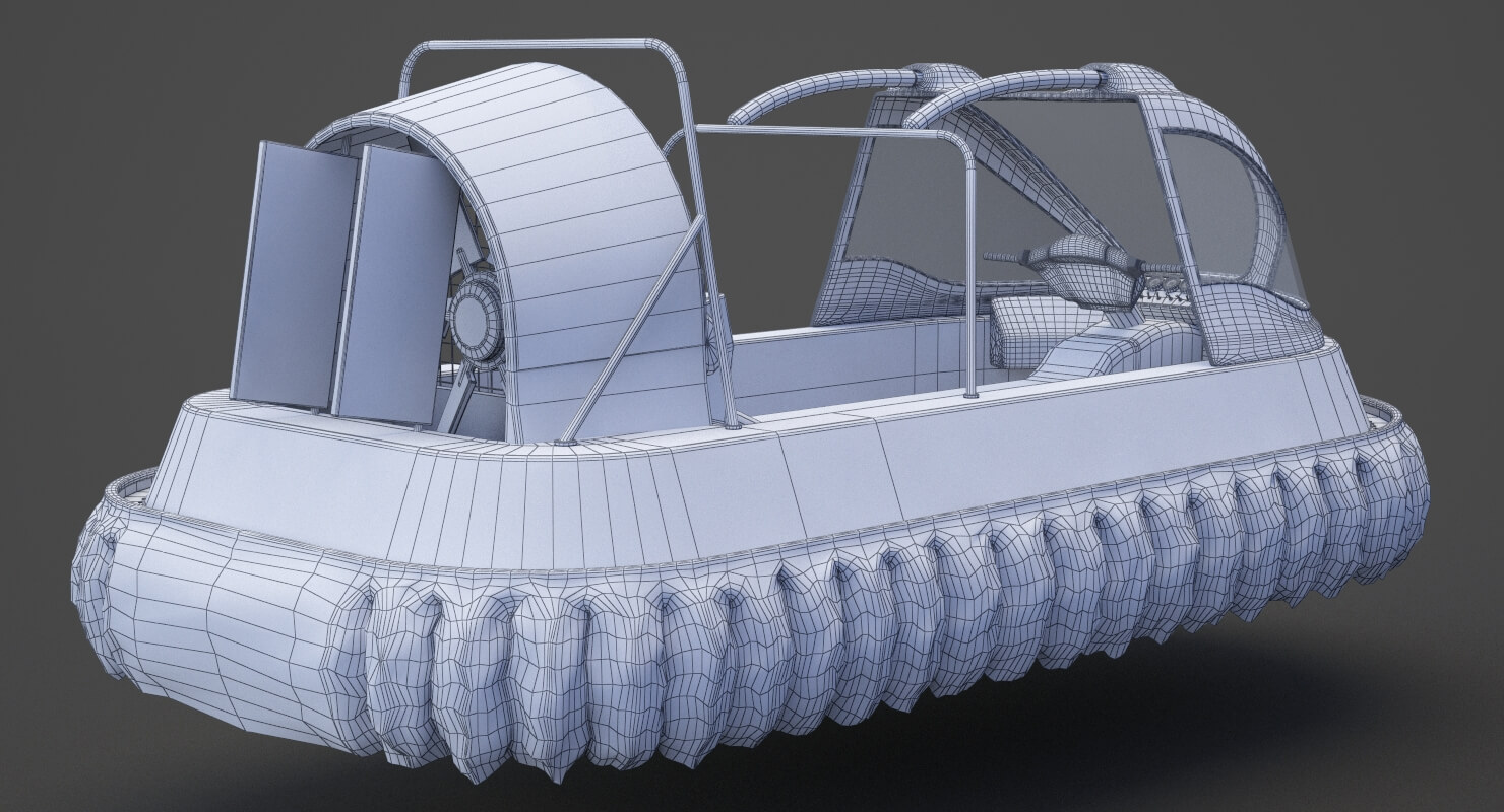 Hovercraft 001 - 3D Model by sky3dstudios69