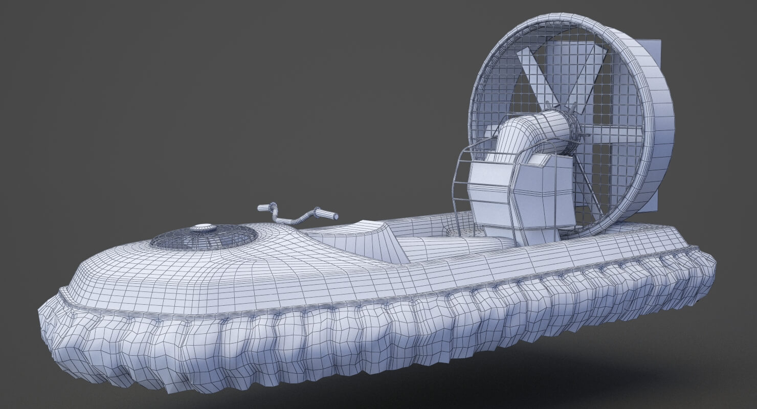 Hovercraft 002 - 3D Model by sky3dstudios69