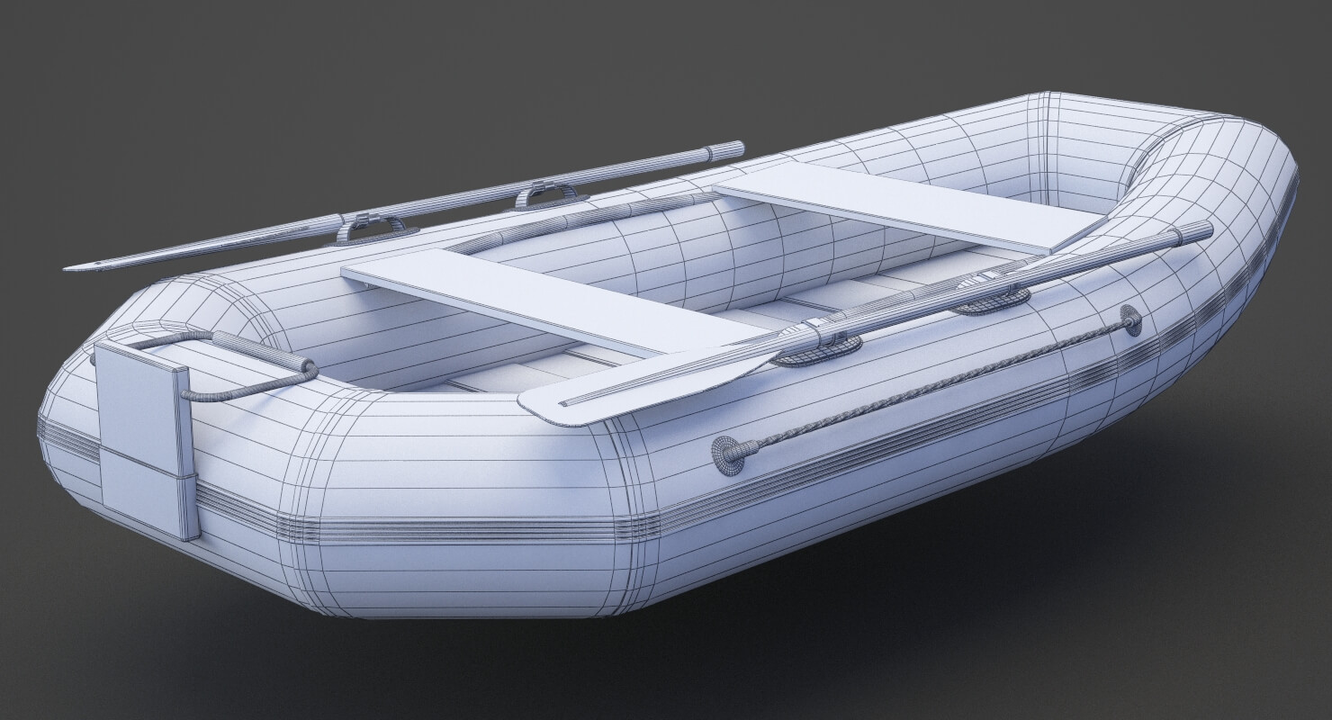 Inflatable Boat 02 - 3D Model by sky3dstudios69