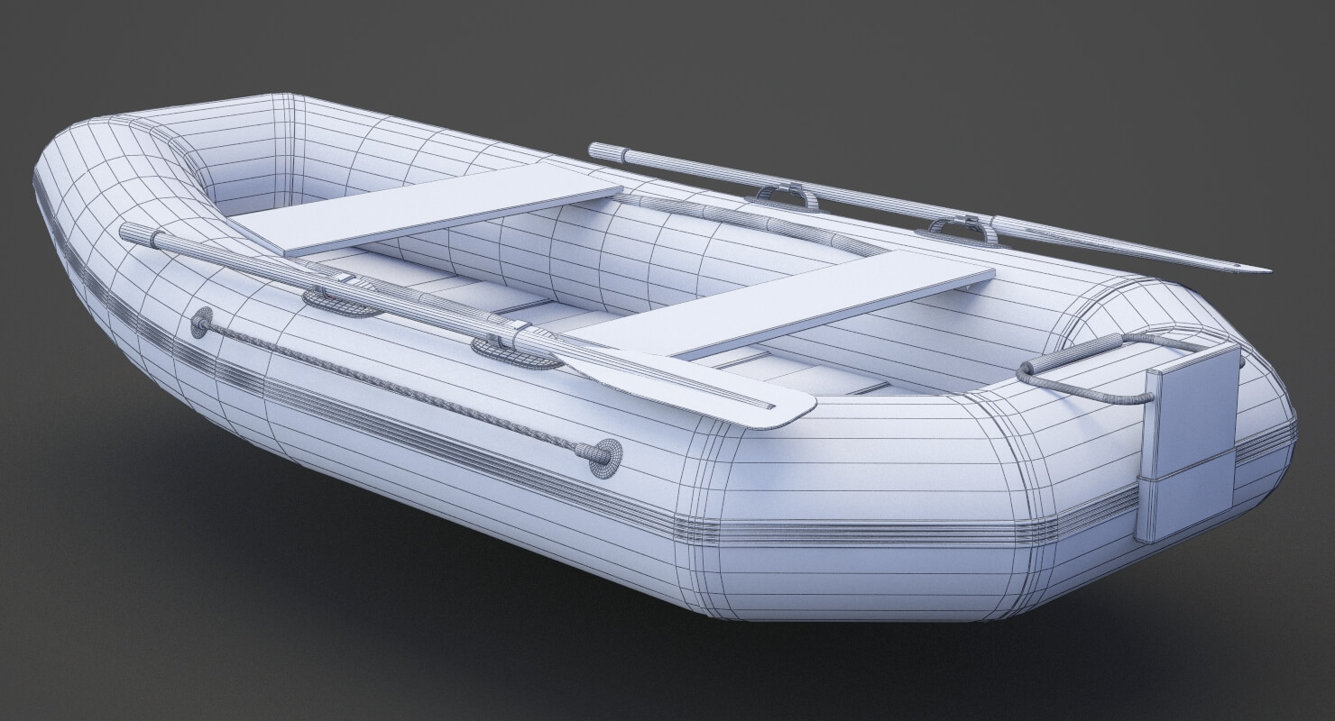 Inflatable Boat 02 - 3D Model by sky3dstudios69