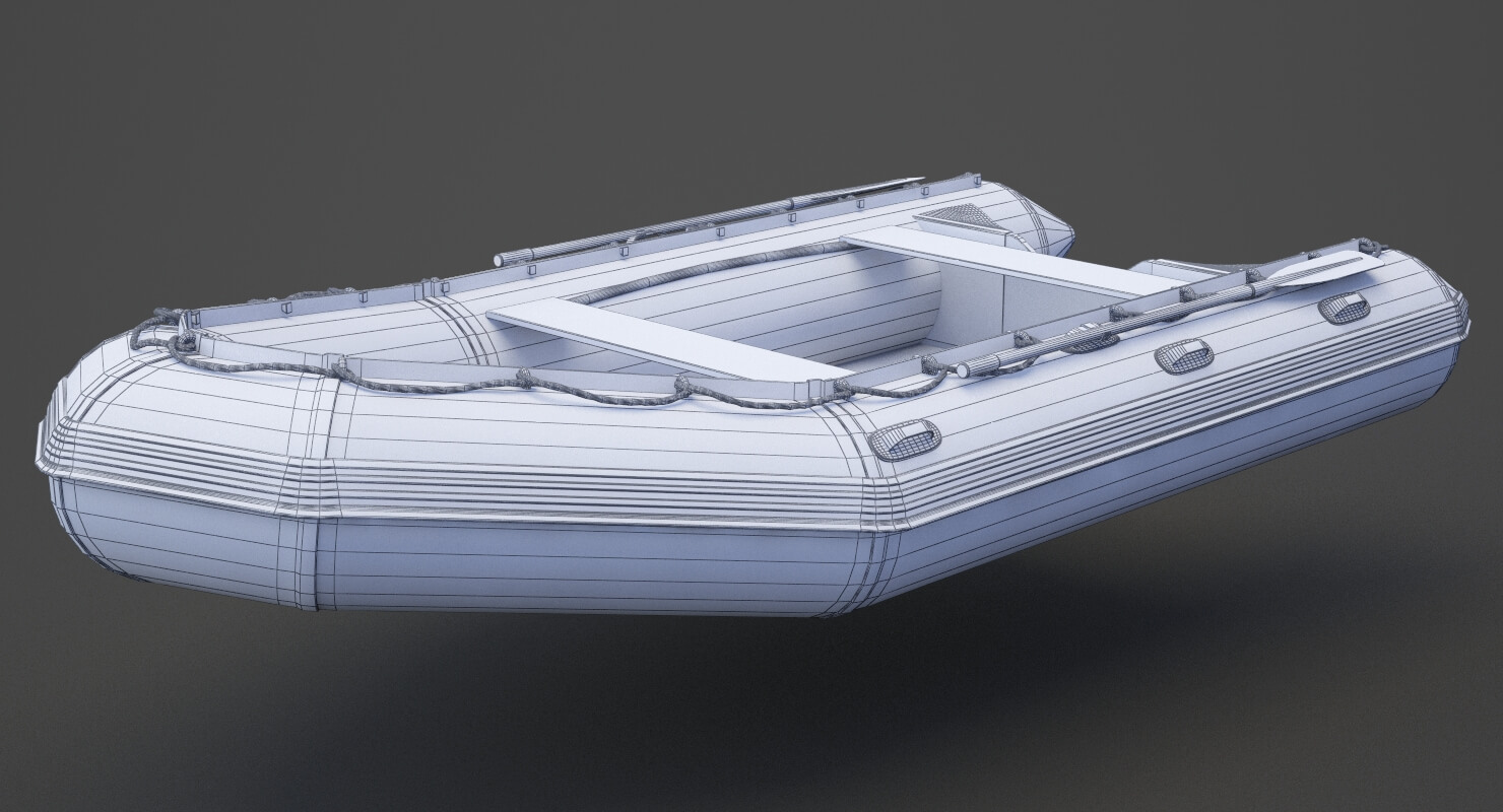 Inflatable Boat 01 - 3D Model by sky3dstudios69