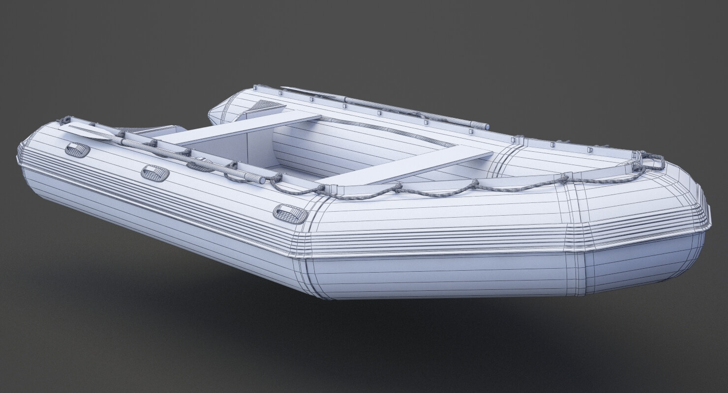 Inflatable Boat 01 - 3D Model by sky3dstudios69