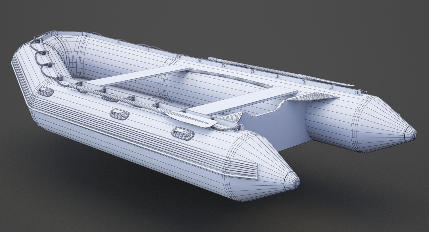 Inflatable Boat 01 - 3D Model by sky3dstudios69