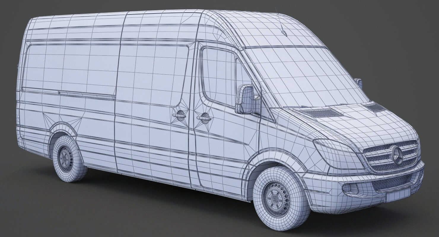 Mercedes-Benz Sprinter 3D Model by sky3dstudios69