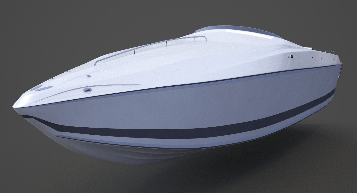 Motor Boat 03 - 3D Model by sky3dstudios69