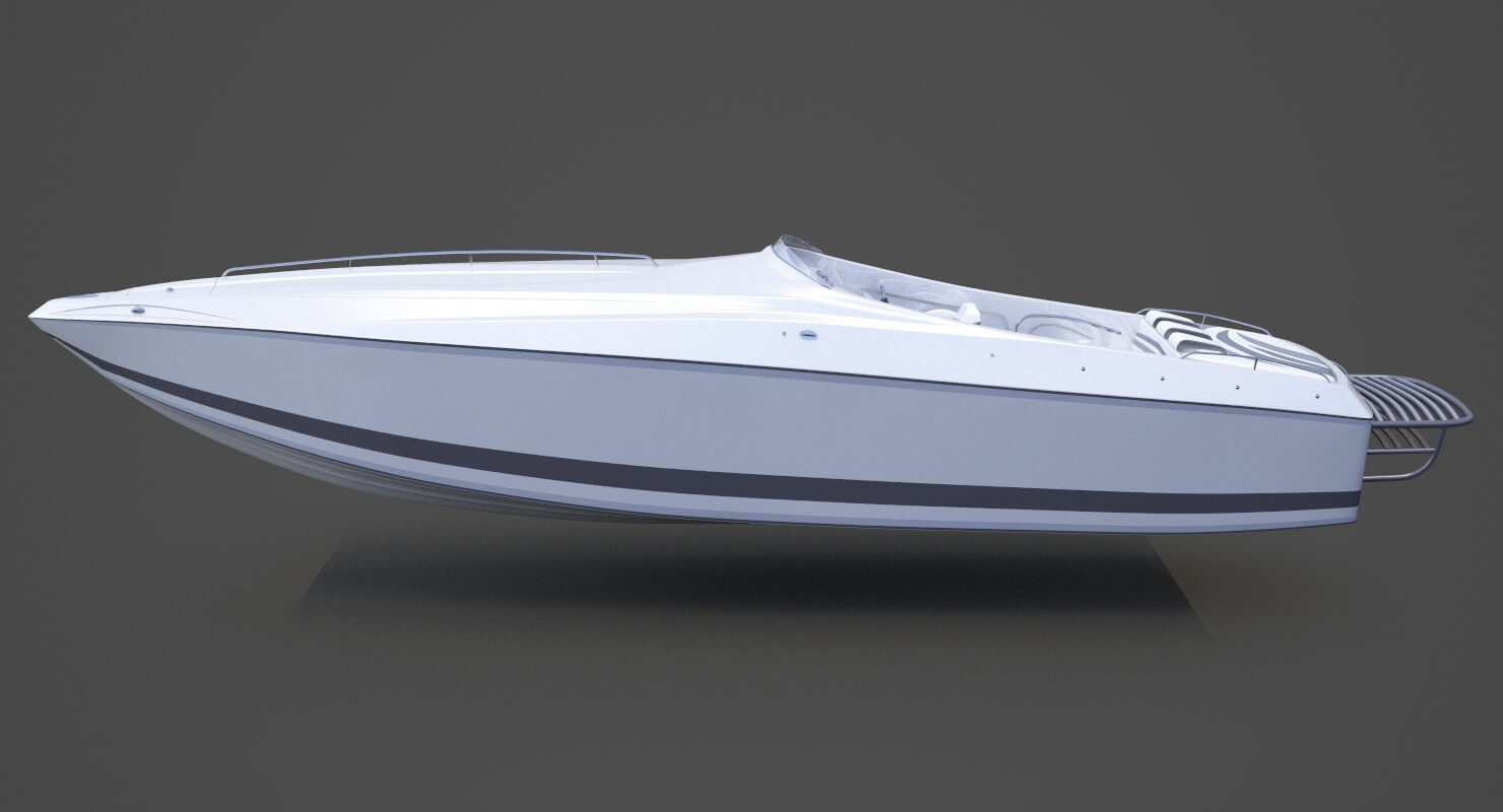 Motor Boat 03 - 3D Model by sky3dstudios69