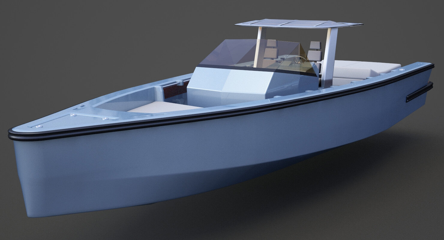 Motor Boat 04 - 3D Model by sky3dstudios69