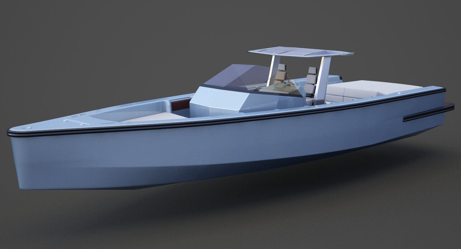 Motor Boat 04 - 3D Model by sky3dstudios69