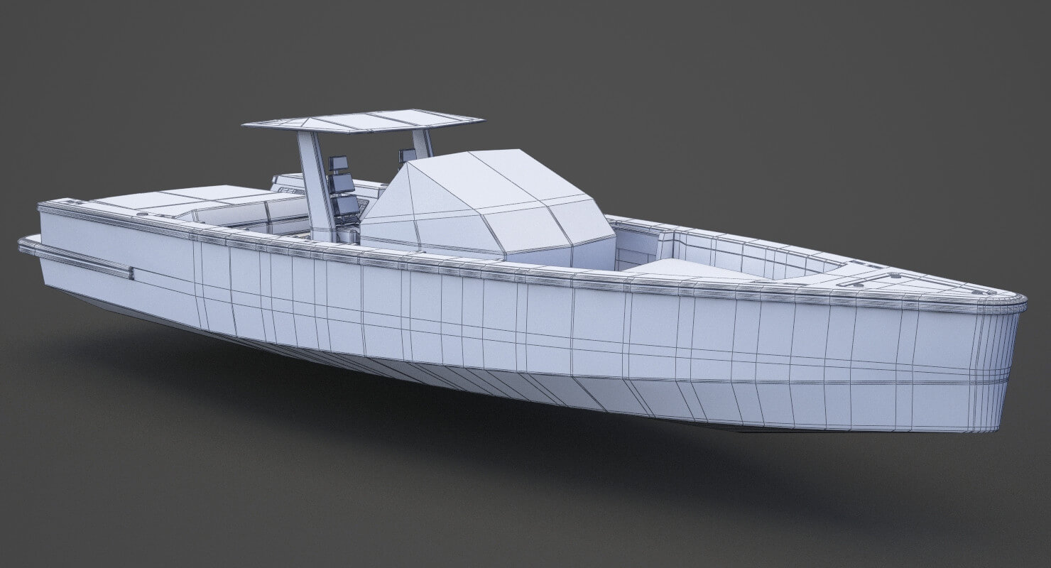 Motor Boat 04 - 3D Model by sky3dstudios69