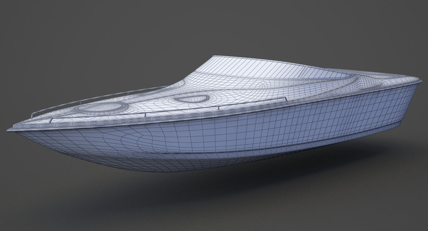 Motor Boat 08 - 3D Model by sky3dstudios69