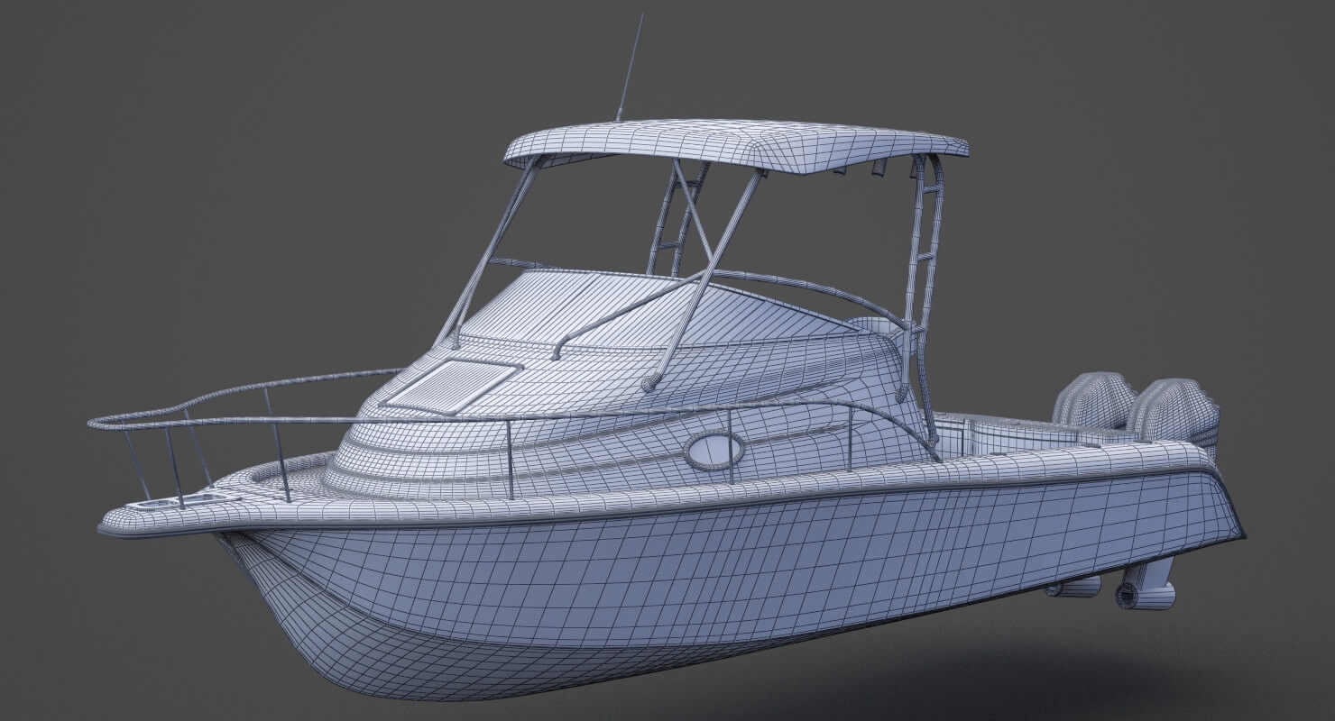 Motor Boat 10 - 3D Model by sky3dstudios69