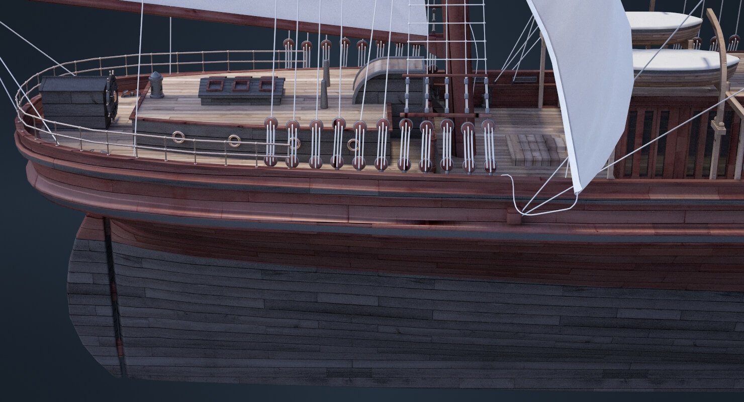 Photorealistic Old Ship - 3D Model by sky3dstudios69