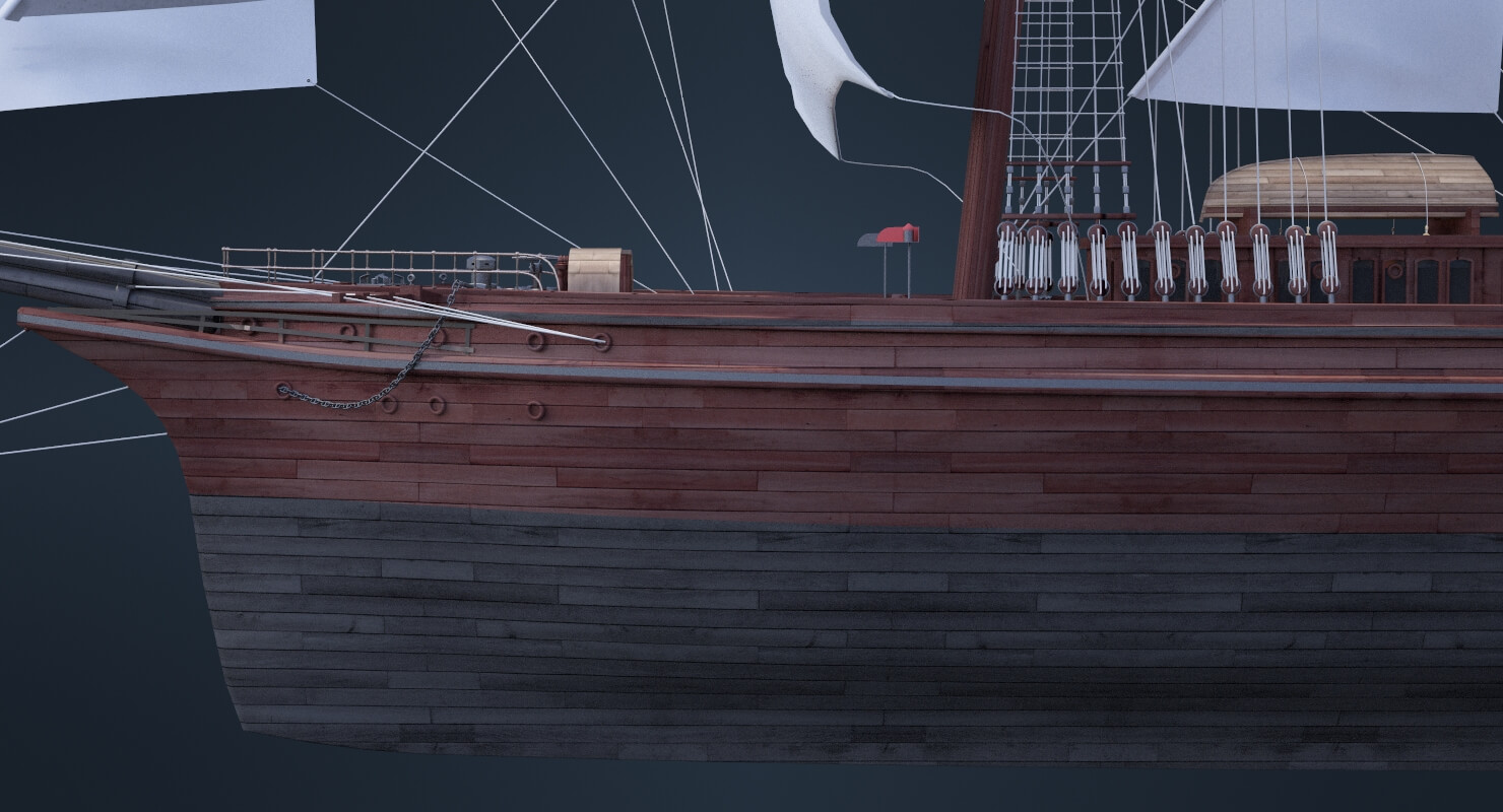 Photorealistic Old Ship - 3D Model by sky3dstudios69