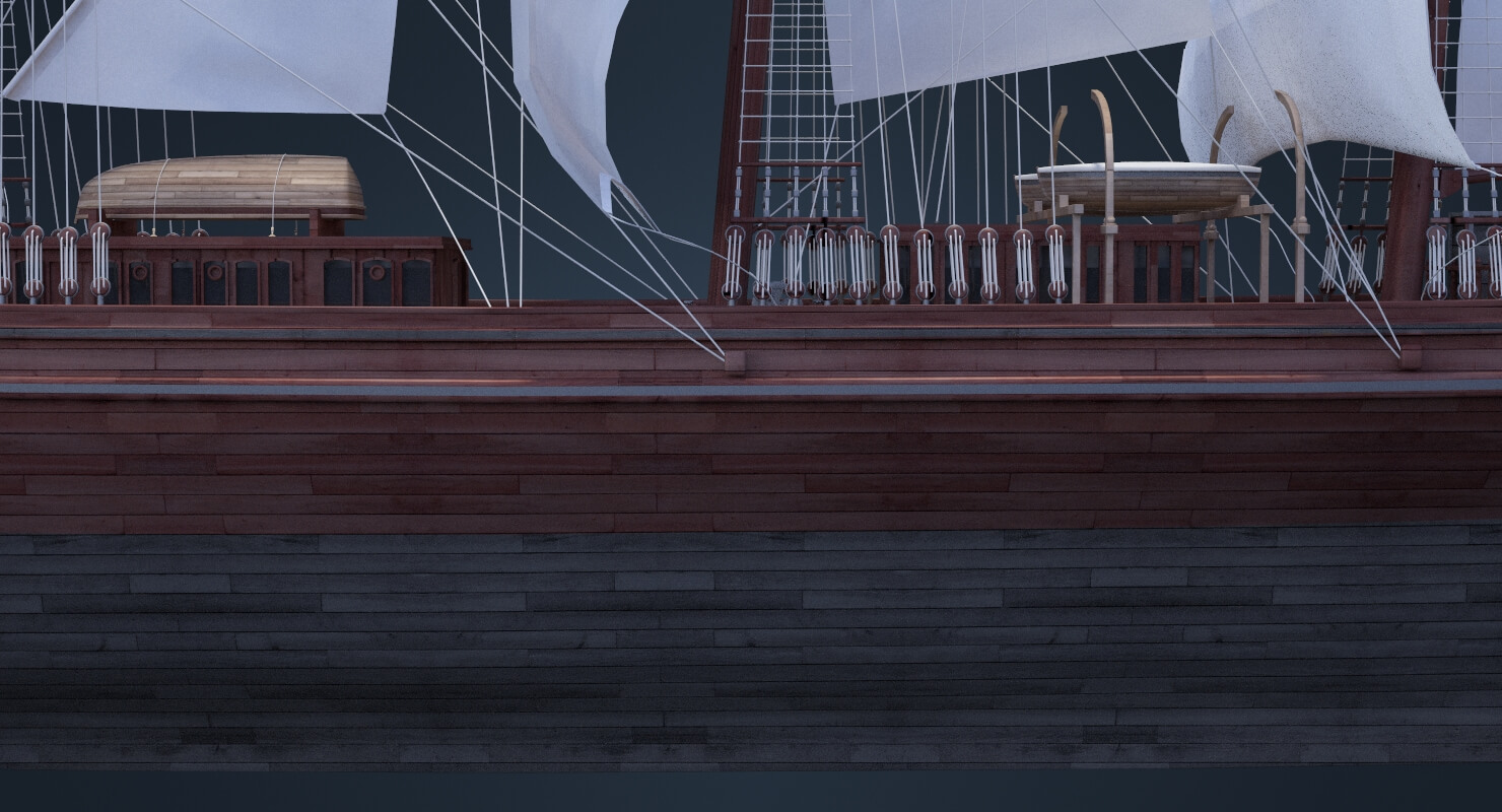 Photorealistic Old Ship - 3D Model by sky3dstudios69