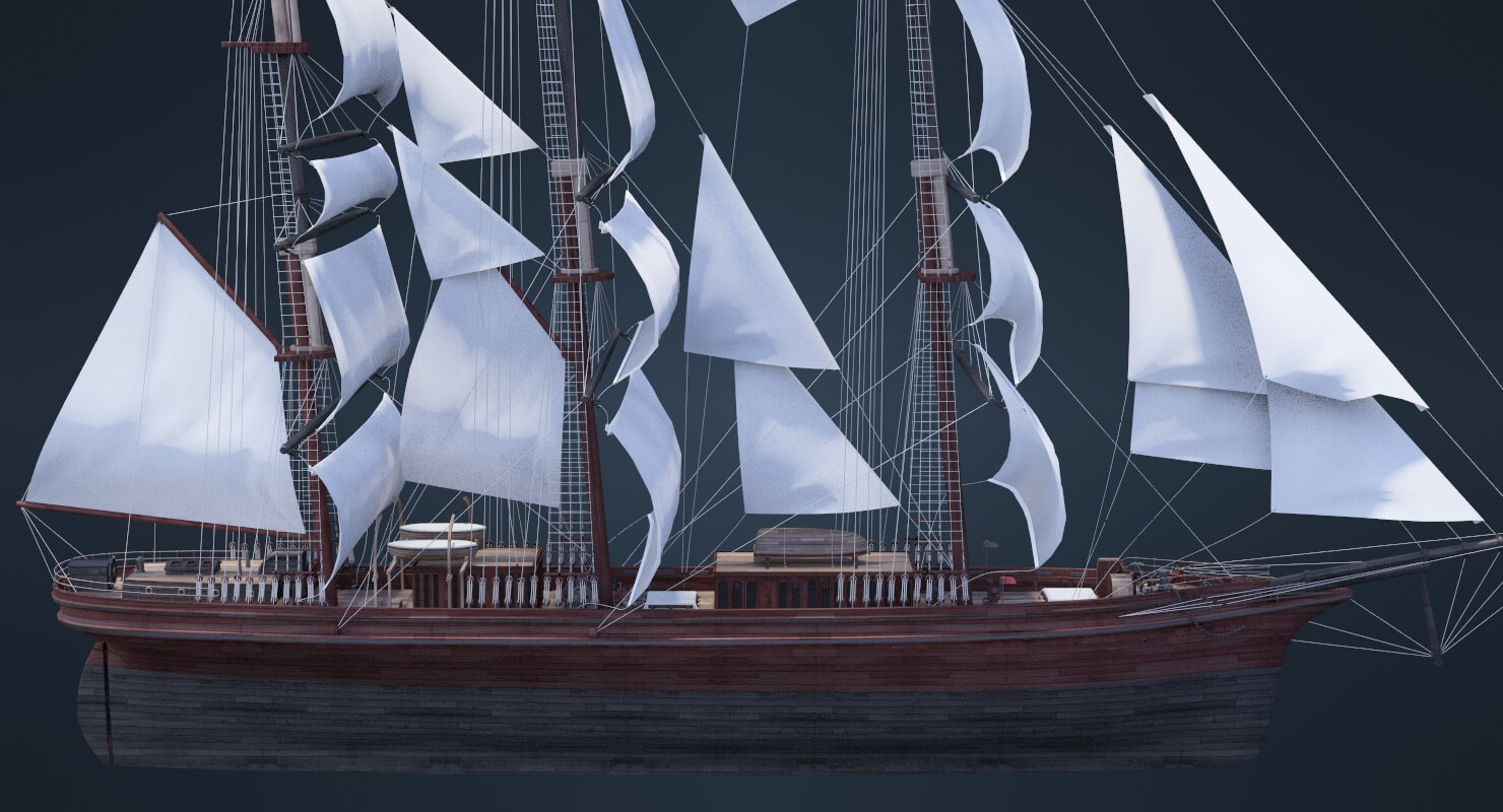 Photorealistic Old Ship - 3D Model by sky3dstudios69