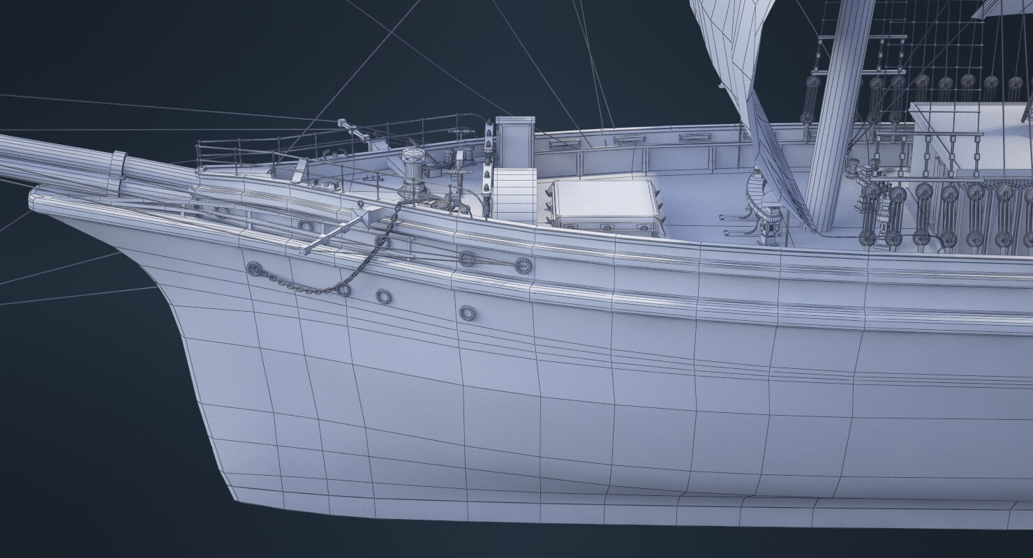 Photorealistic Old Ship - 3D Model by sky3dstudios69