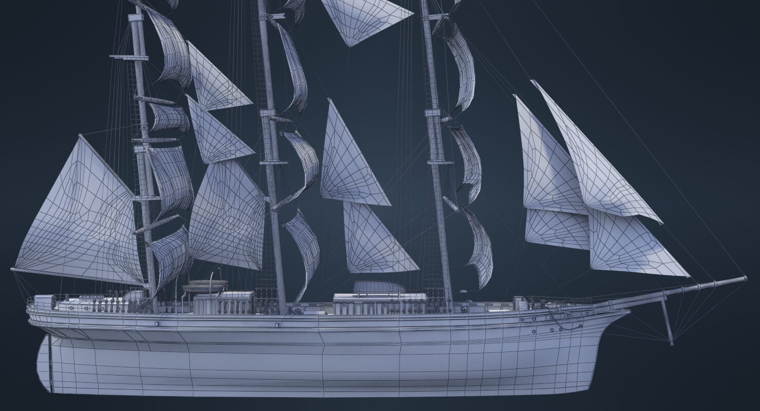 Photorealistic Old Ship - 3D Model by sky3dstudios69