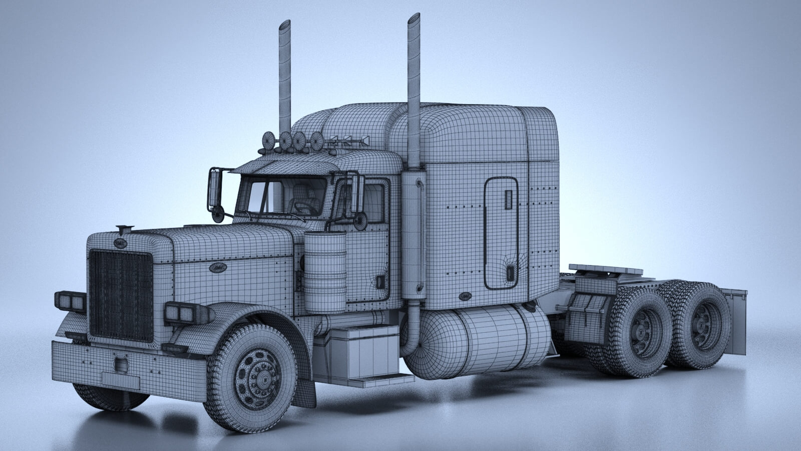 Peterbilt 379 Truck 1987 - 3D Model by sky3dstudios69