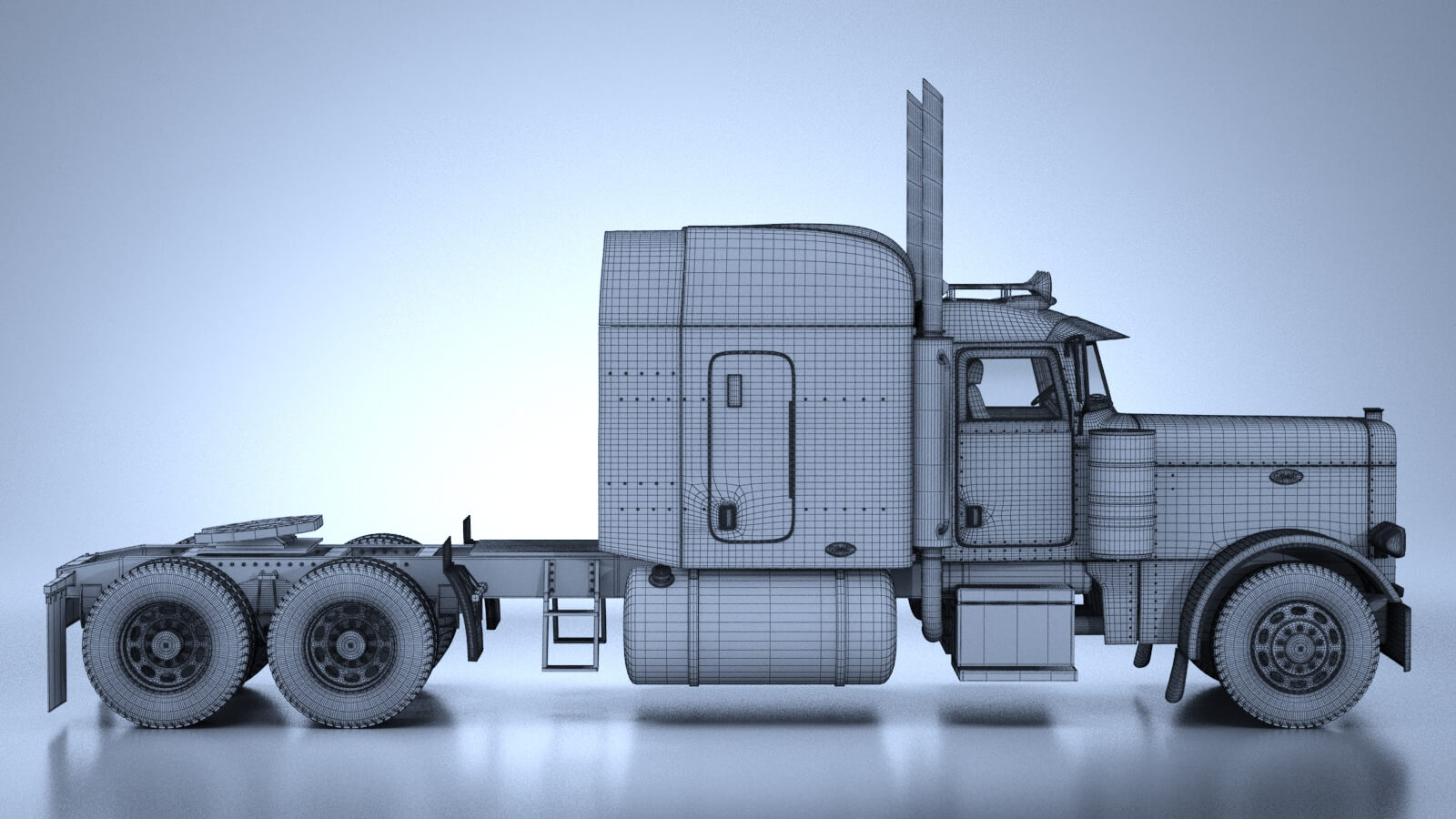 Peterbilt 379 Truck 1987 - 3D Model by sky3dstudios69