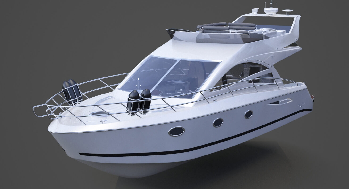 Photorealistic Yacht 01 - 3D Model by sky3dstudios69