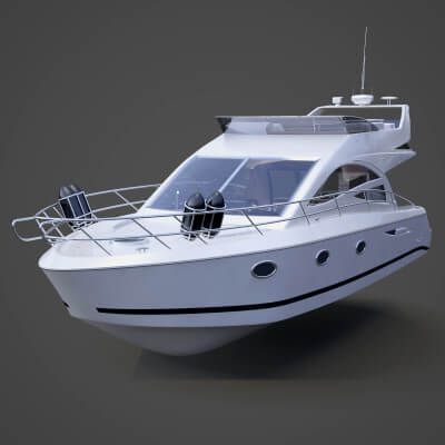 Photorealistic Yacht 01 - 3D Model by sky3dstudios69