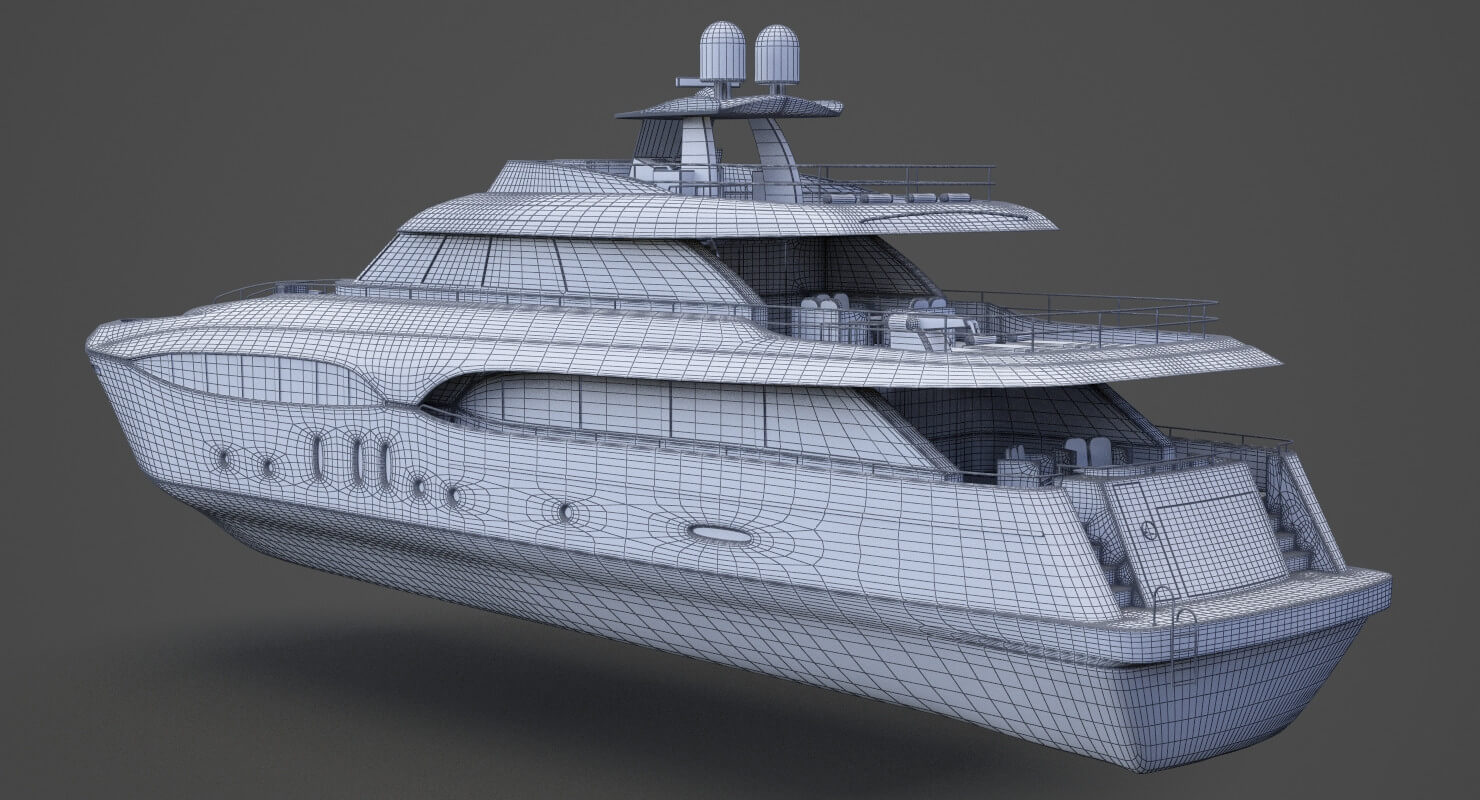Photorealistic Yacht 03 - 3D Model by sky3dstudios69