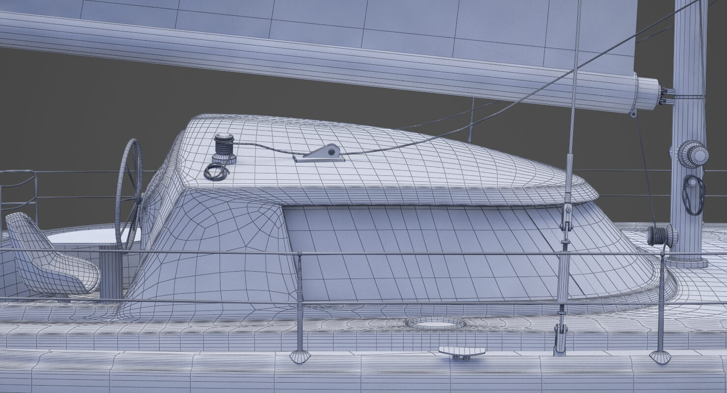 Photorealistic Yacht 06 - 3D Model by sky3dstudios69