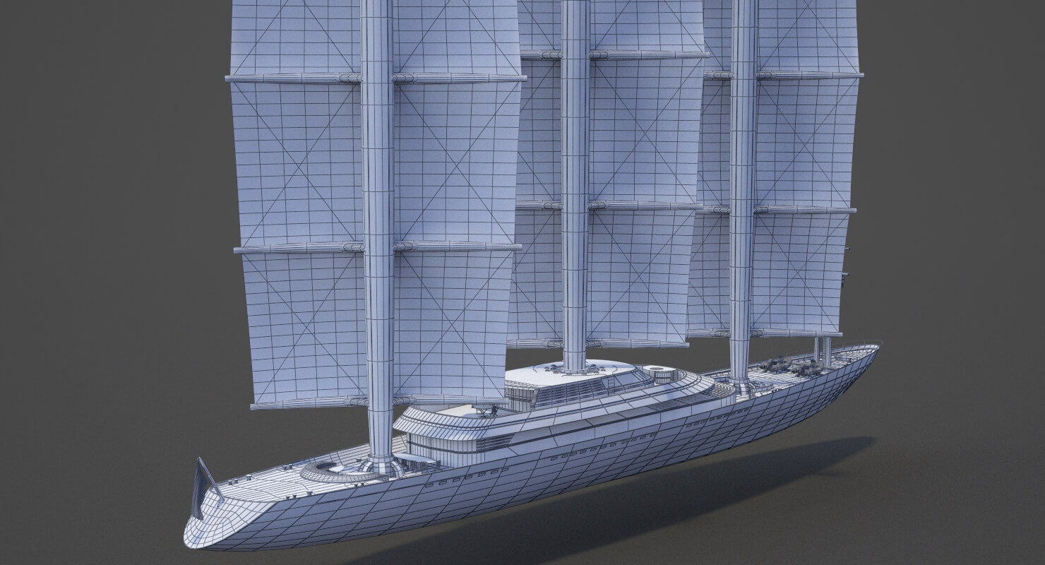 Photorealistic Yacht 07 - 3D Model by sky3dstudios69