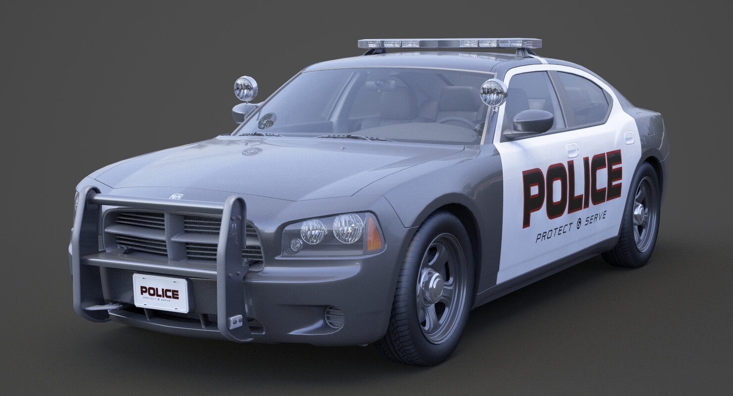 Police Car 001 - 3D Model by sky3dstudios69