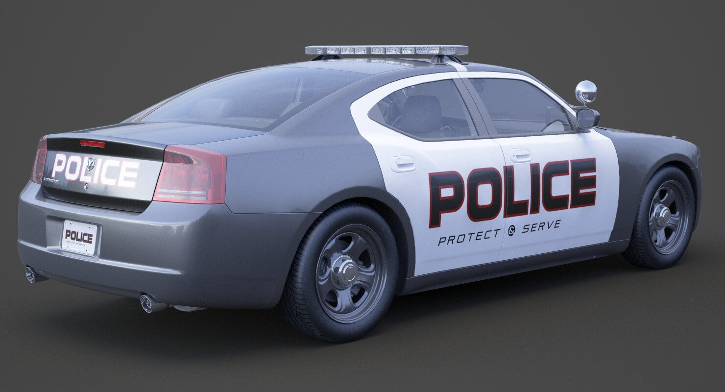 Police Car 001 - 3D Model by sky3dstudios69