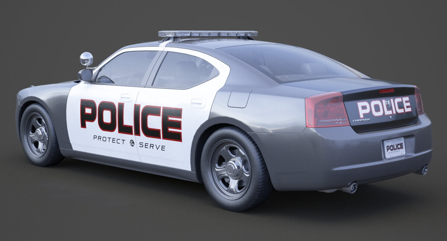 Police Car 001 - 3D Model by sky3dstudios69