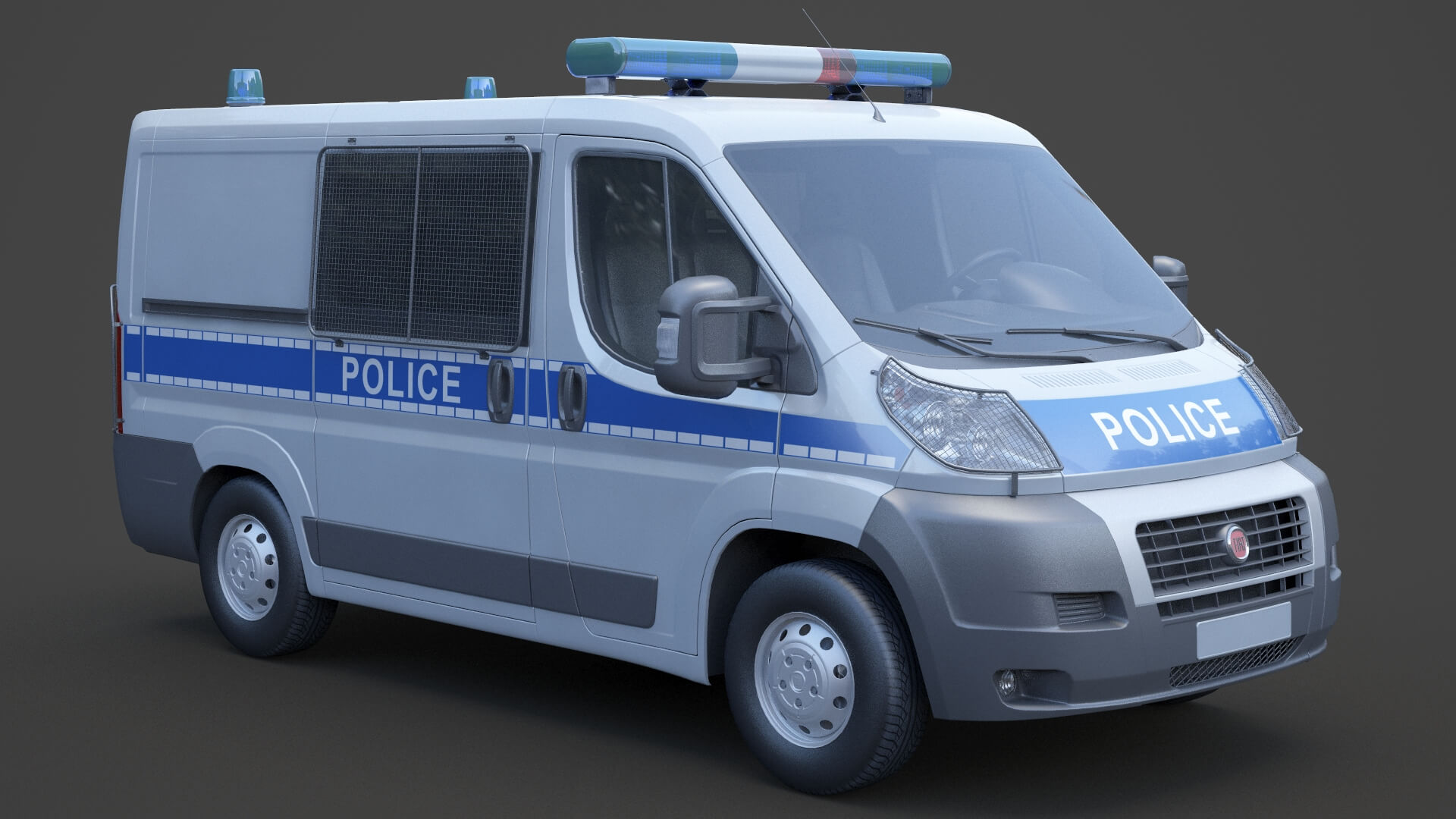 Police Van 01 - 3D Model by sky3dstudios69