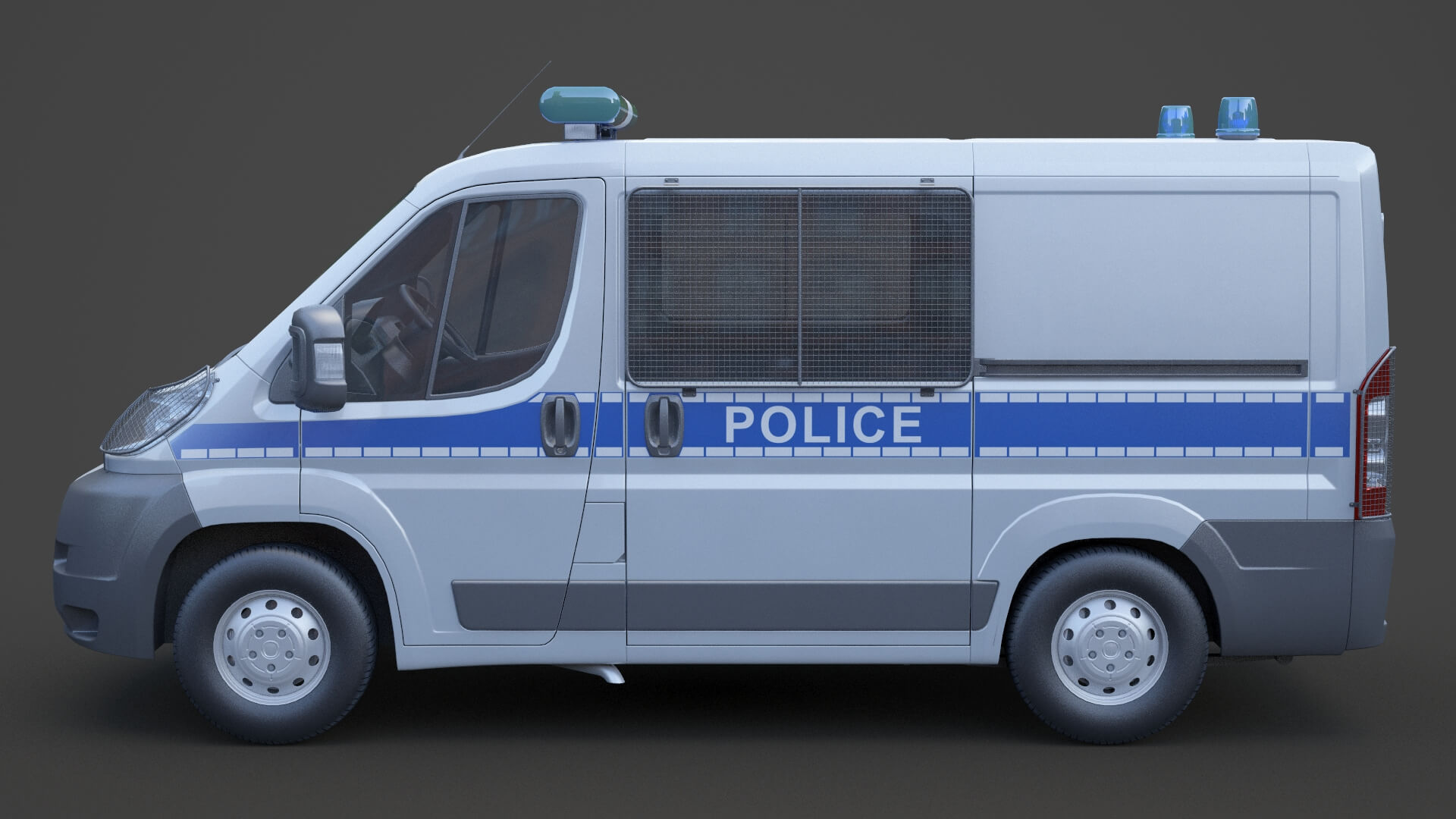 Police Van 01 - 3D Model by sky3dstudios69