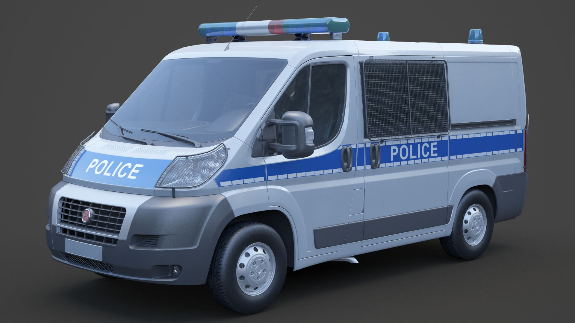 Police Van 01 - 3D Model by sky3dstudios69