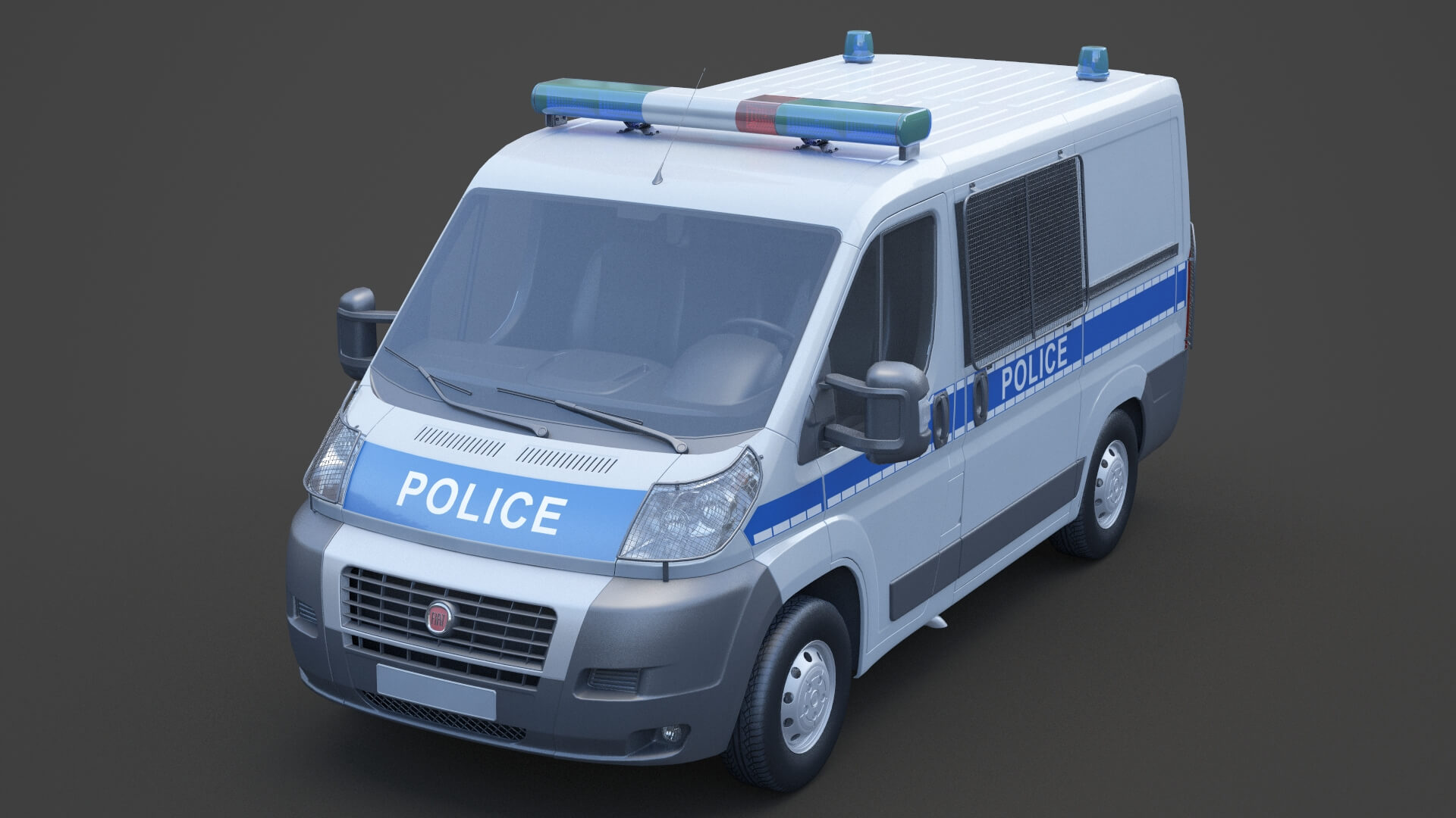 Police Van 01 - 3D Model by sky3dstudios69