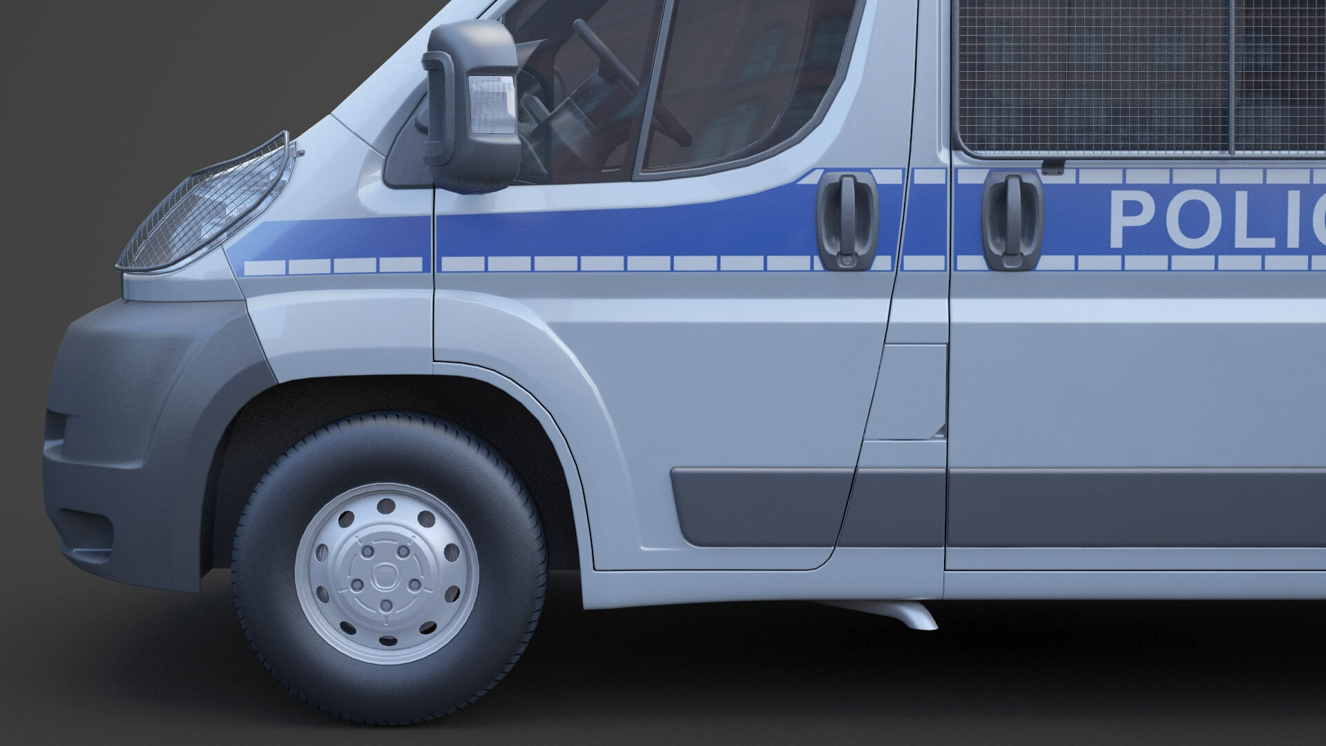 Police Van 01 - 3D Model by sky3dstudios69