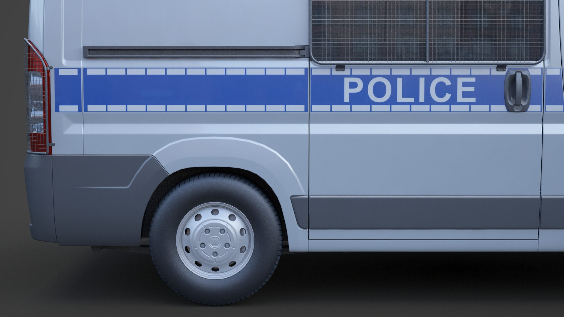 Police Van 01 - 3D Model by sky3dstudios69