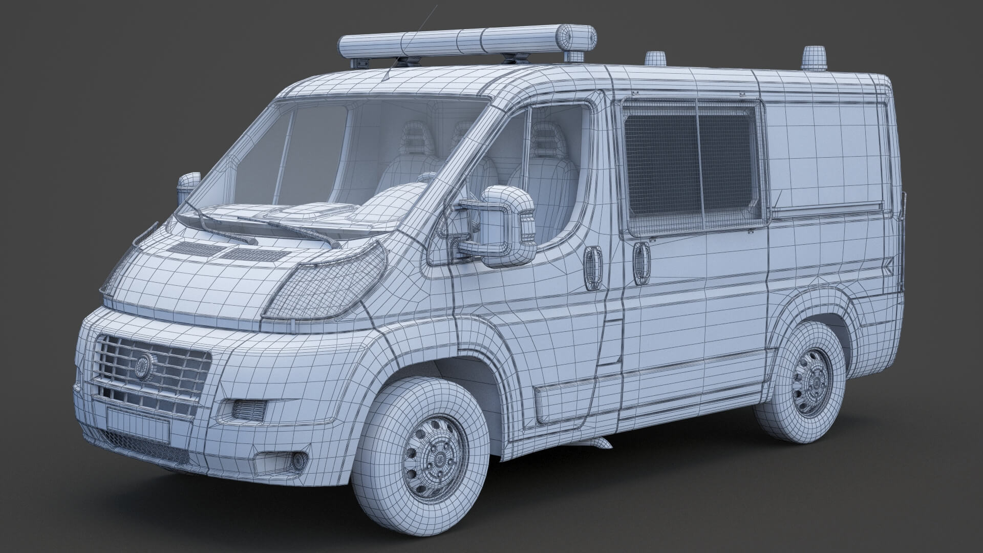Police Van 01 - 3D Model by sky3dstudios69