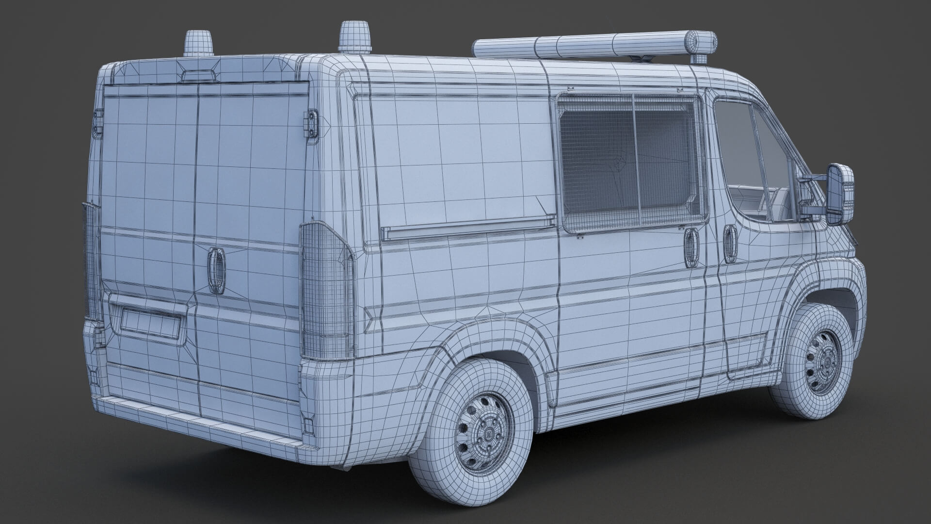 Police Van 01 - 3D Model by sky3dstudios69
