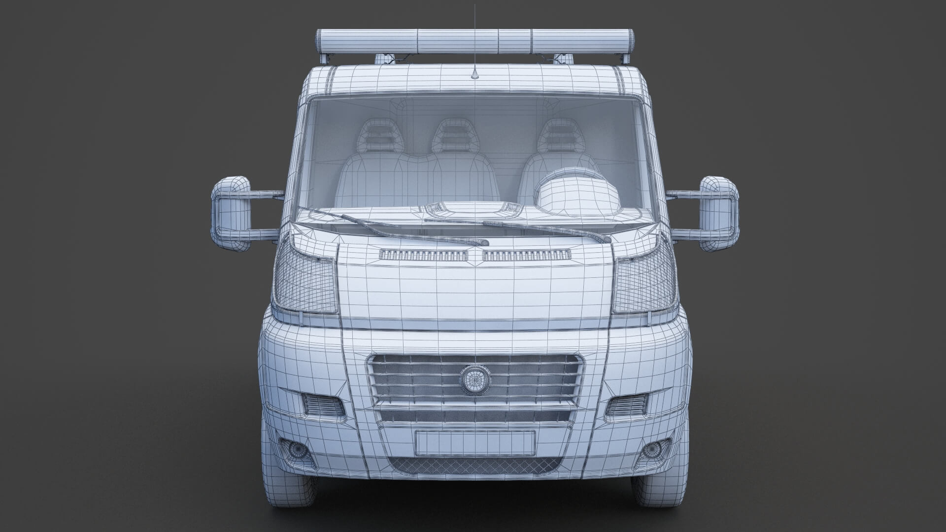 Police Van 01 - 3D Model by sky3dstudios69